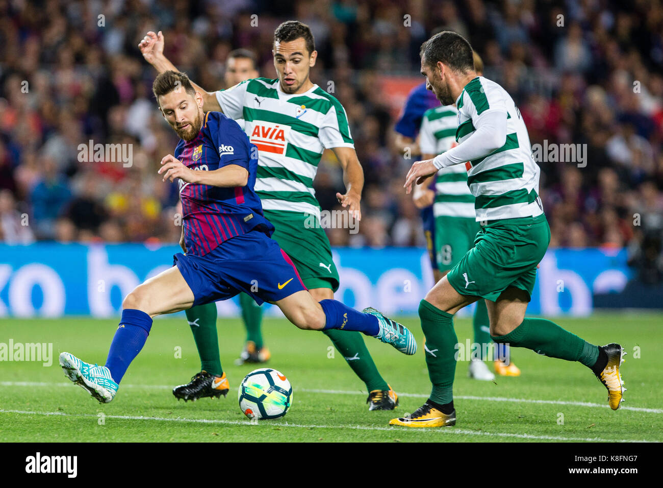 SPAIN - 19th of September: Lionel Messi of FC Barcelona goal action ...