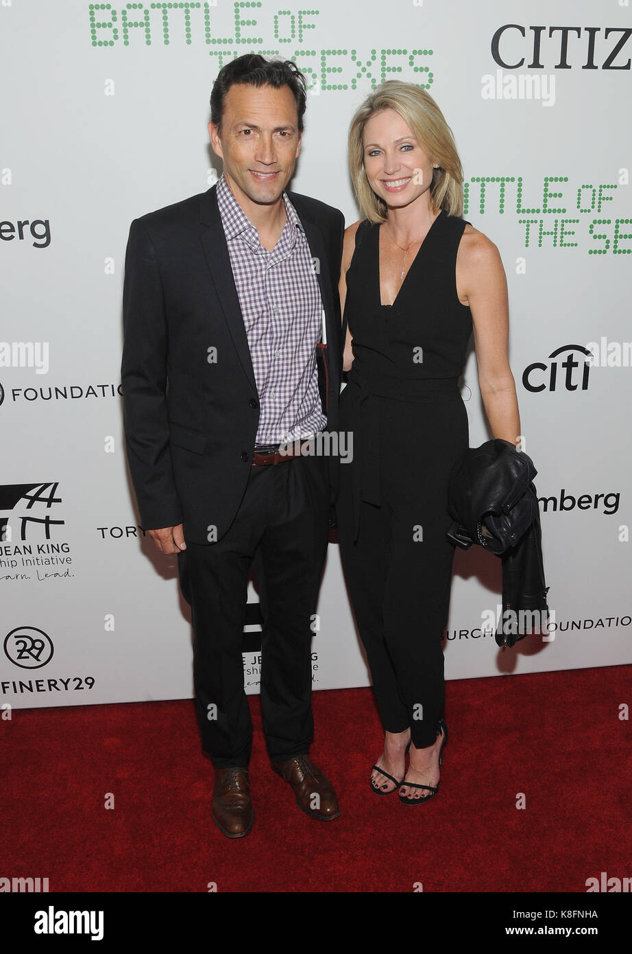 New York, NY, USA. 19th Sep, 2017. Andre Shue and Amy Robach attend the ...
