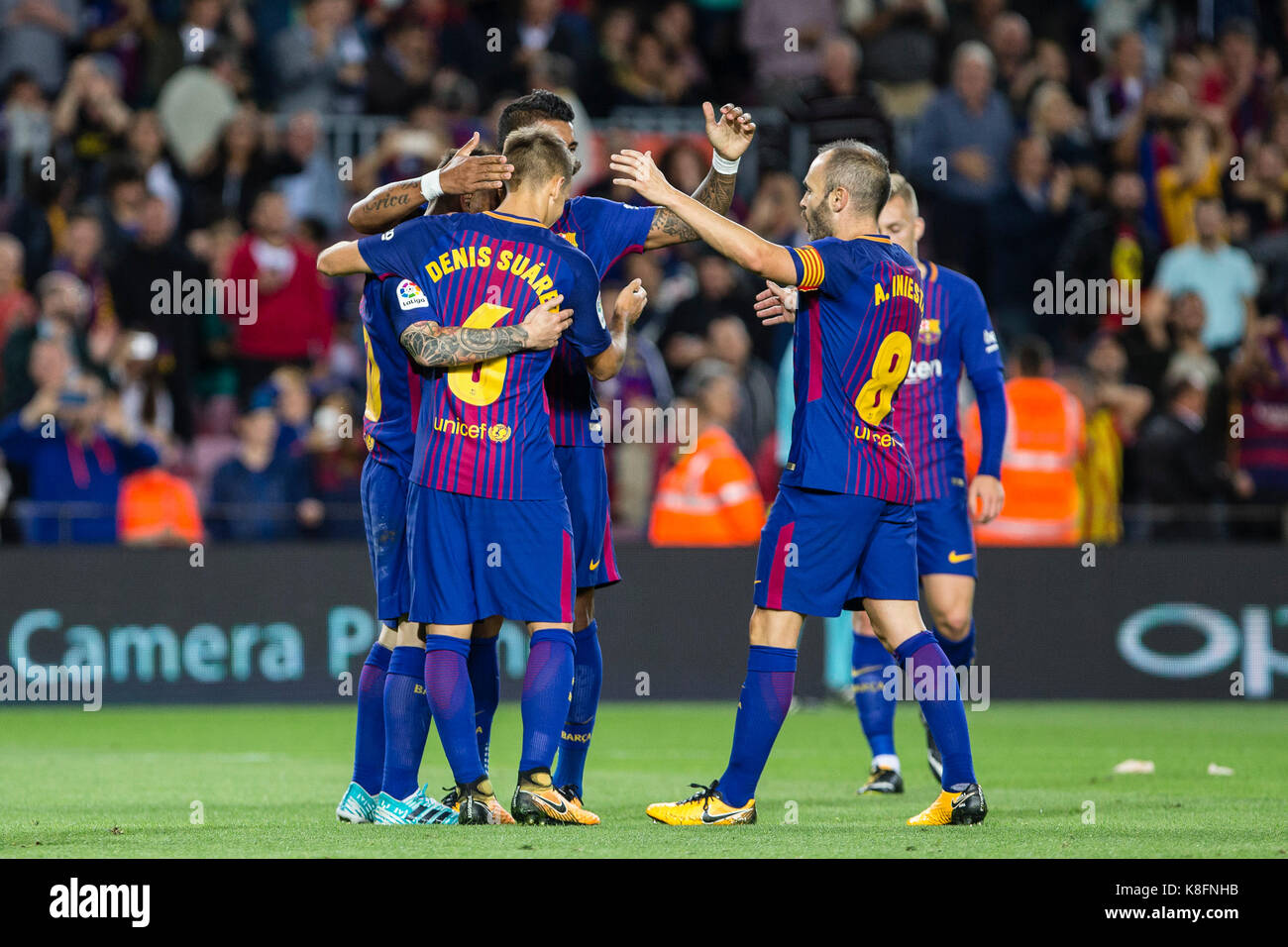 SPAIN - 19th of September: Lionel Messi with his teammates of FC ...