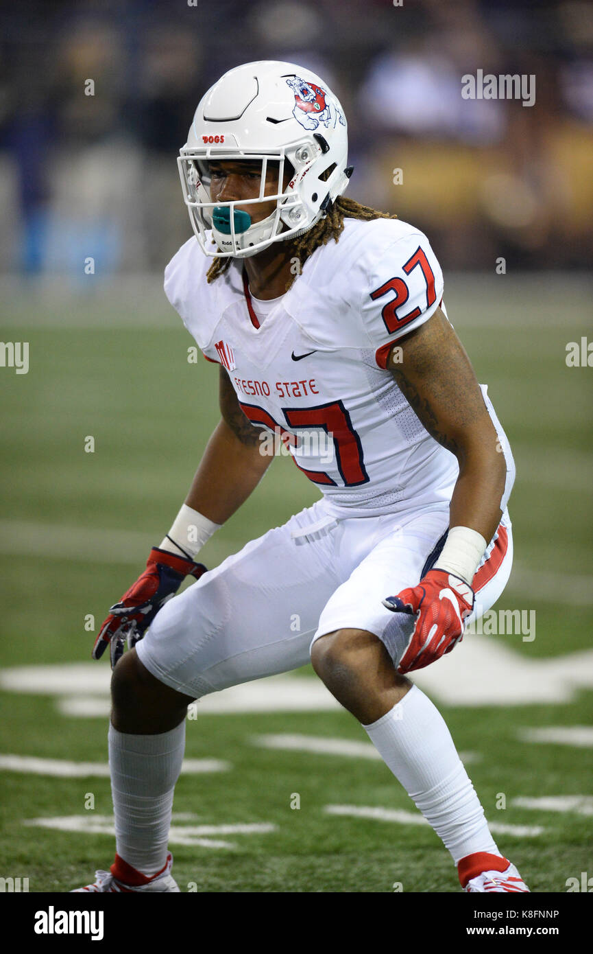 Seattle, WA, USA. 16th Sep, 2017. Fresno State cornerback Ka'Lonn ...