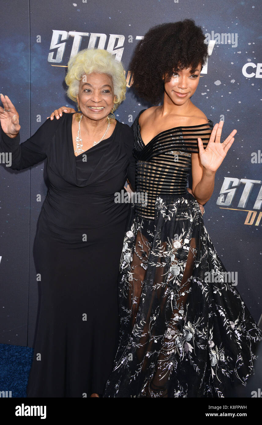 Los Angeles, USA. 19th Sep, 2017. Nichelle Nichols, Sonequa Martin ...