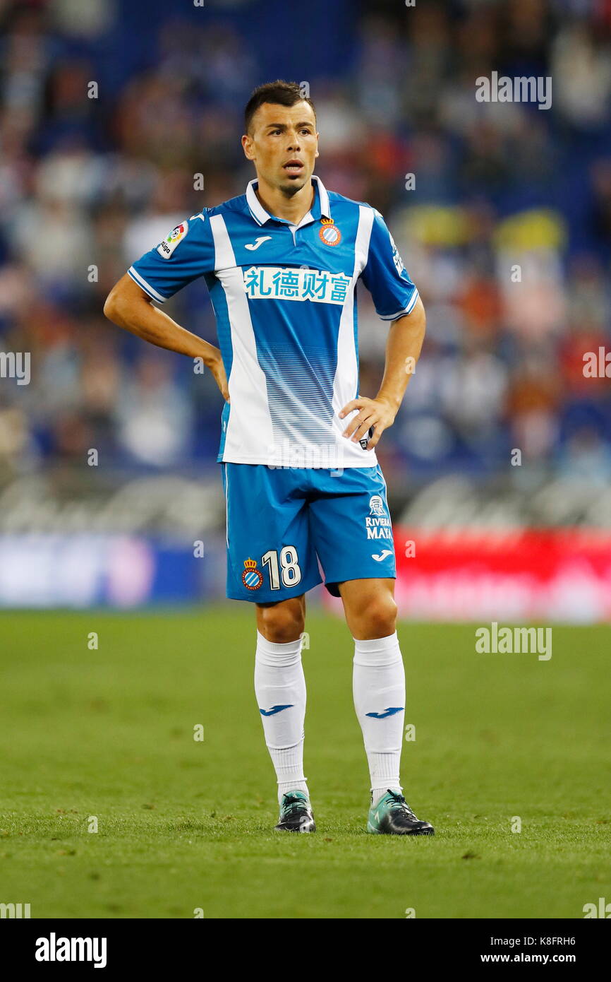 Barcelona, Spain. 18th Sep, 2017. Javi Fuego (Espanyol) Football/Soccer ...