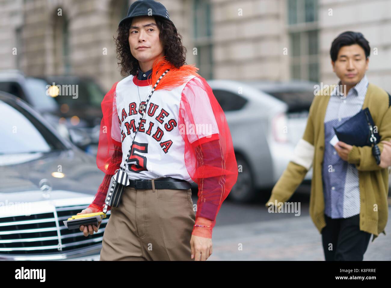 Blogger Yu Masui posing outside of the Emilia Wickstead runway show ...