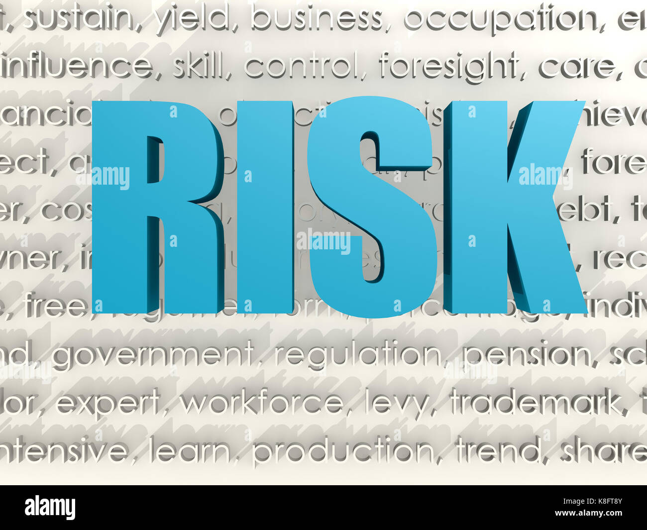 Risk word concept image with hi-res rendered artwork that could be used ...