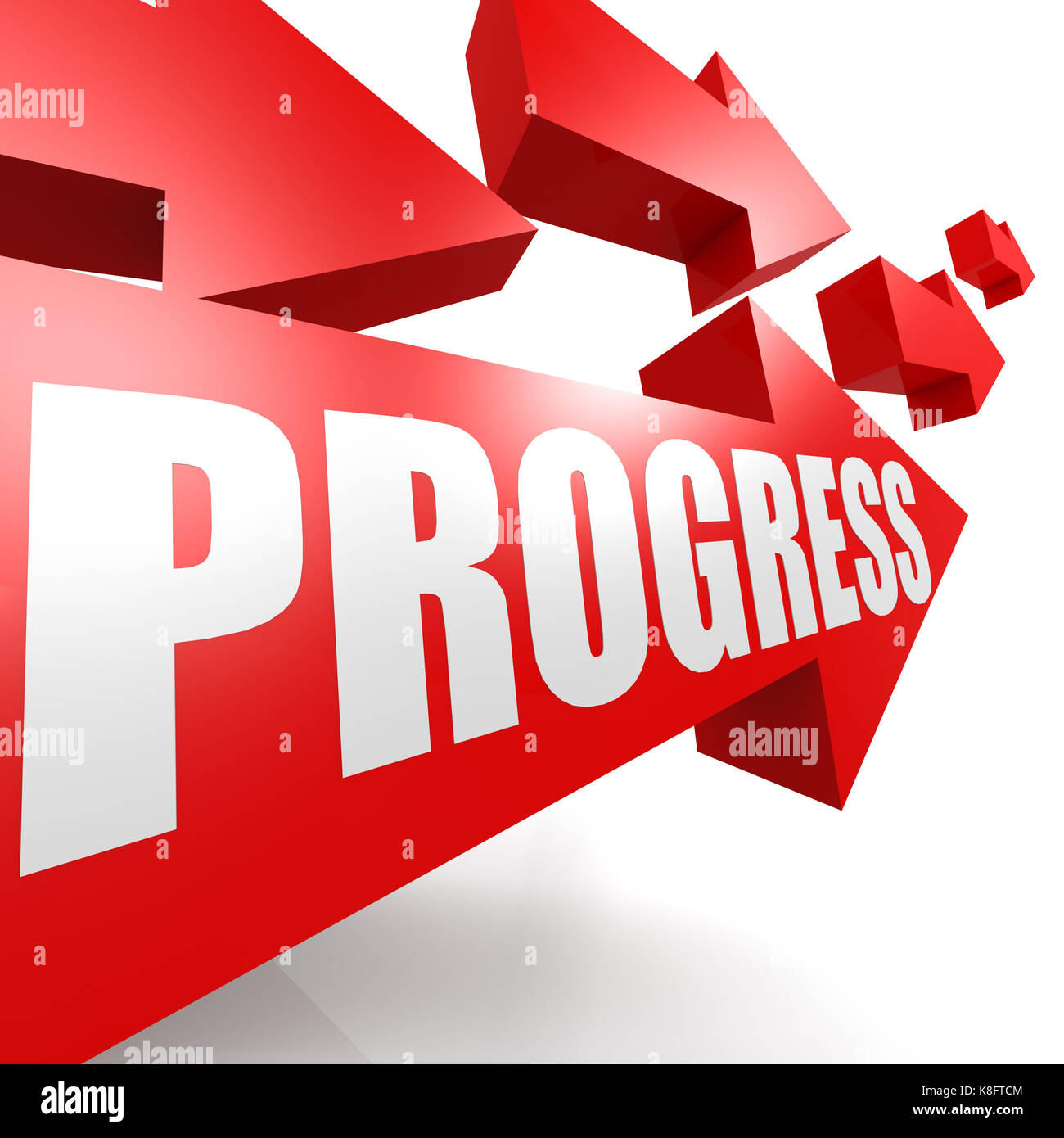 Progress arrow red Stock Photo - Alamy