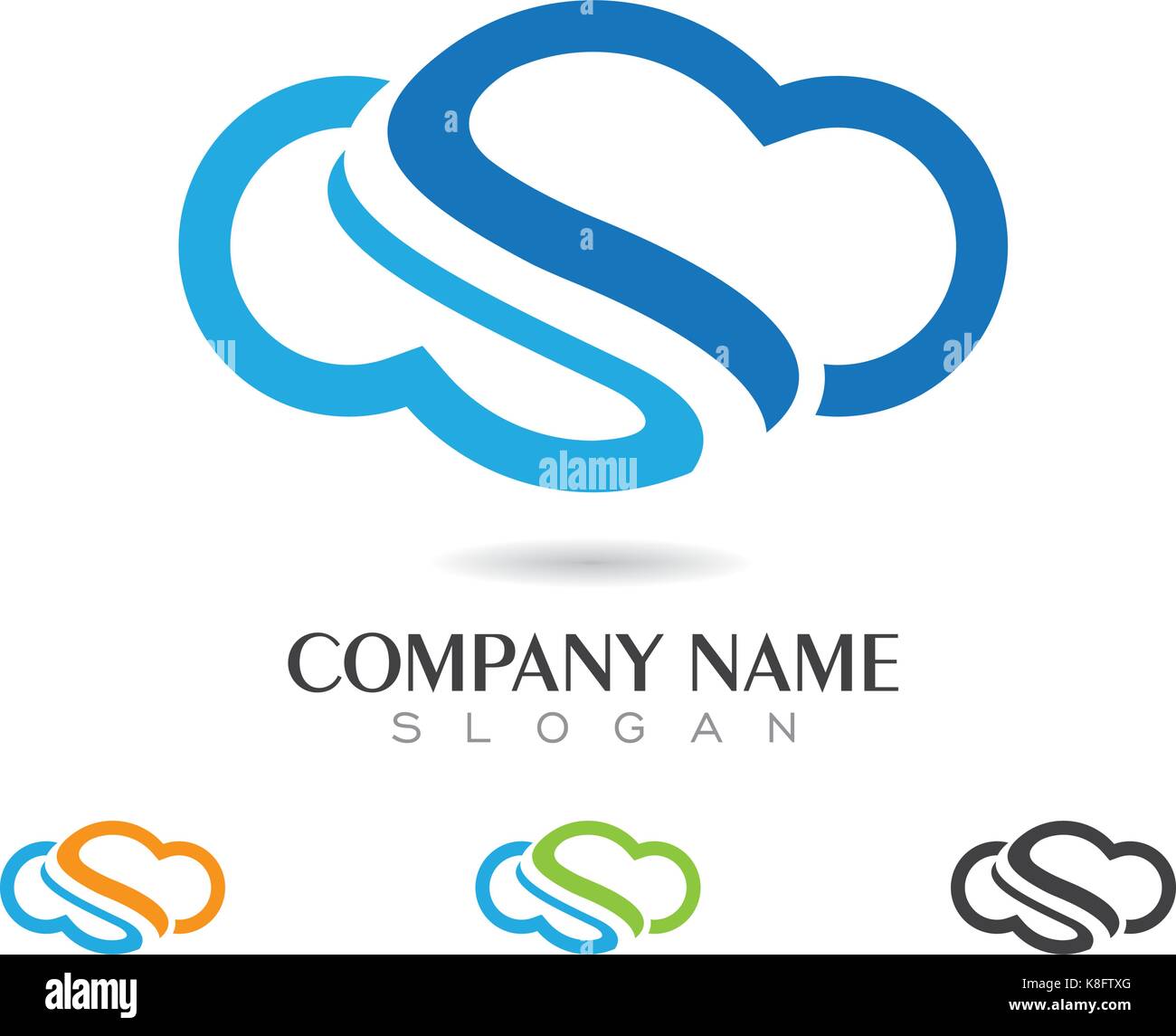 cloud technology vector logo template design vector Stock Vector Image ...