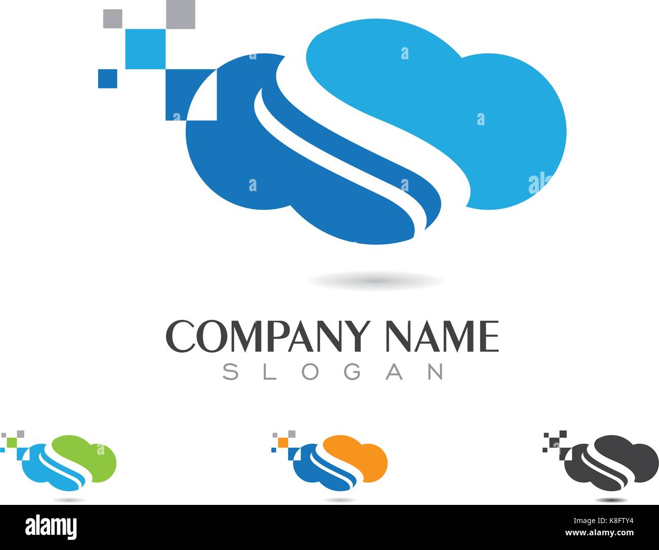 cloud technology vector logo template design vector Stock Vector Image ...