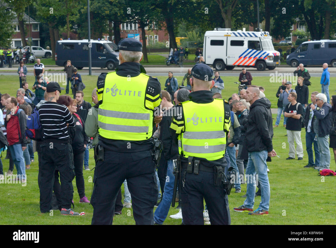 A man is holding a protest sign during an anti islam demonstration of ...
