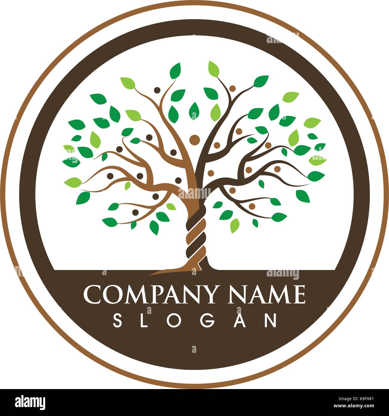 Tree icon logo template vector illustration Stock Vector Image & Art ...