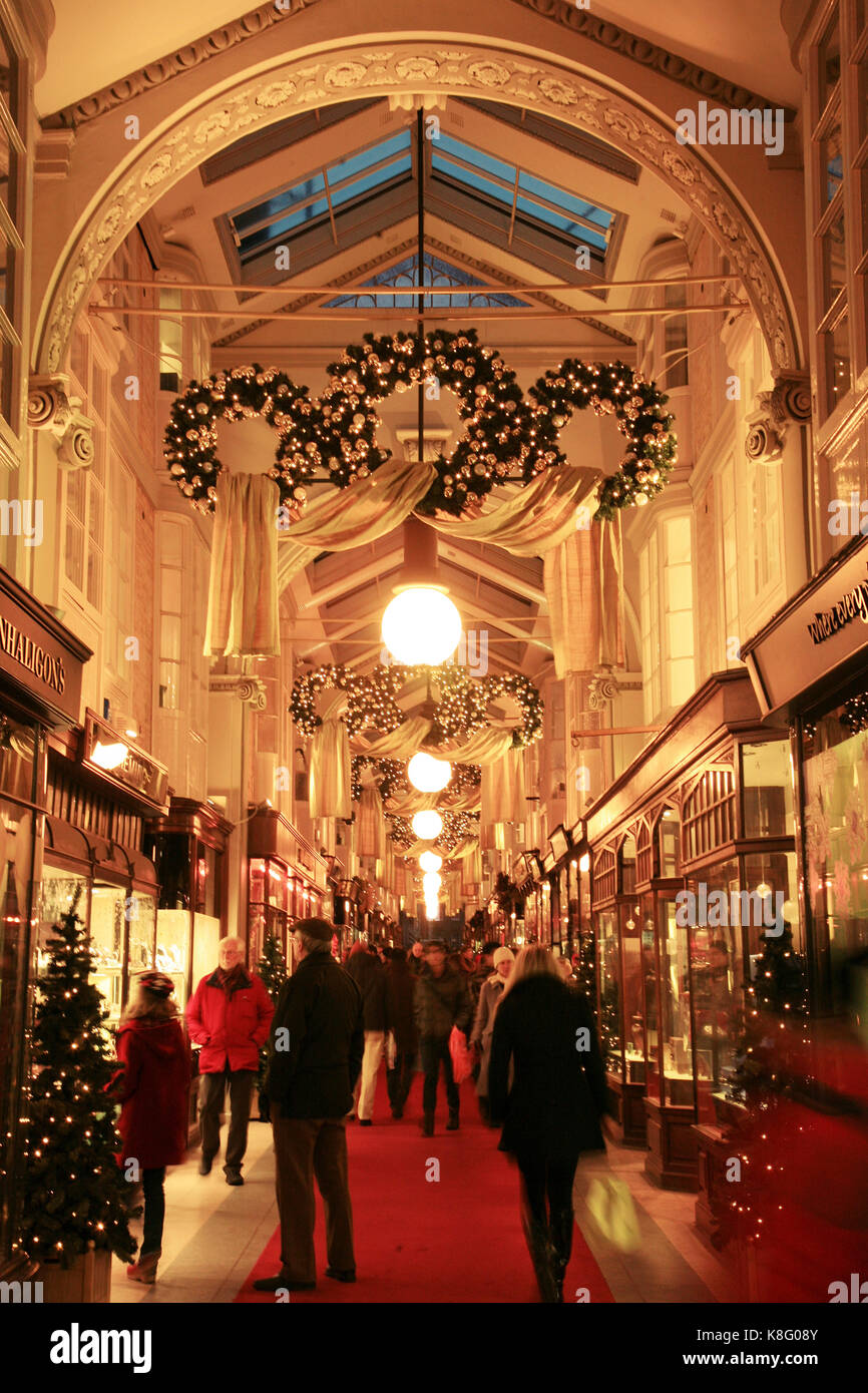 London, UK - December 21, 2010: Inside view of Burlington Arcade, 19th ...