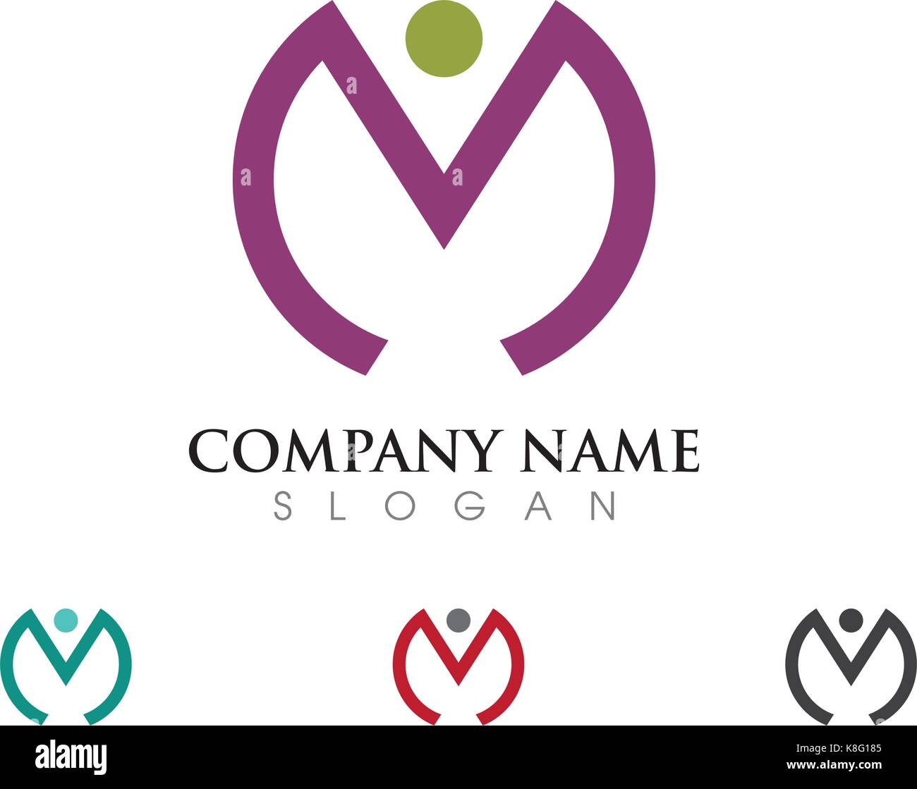 M Letter Logo Business Template Vector icon Stock Vector Image & Art ...
