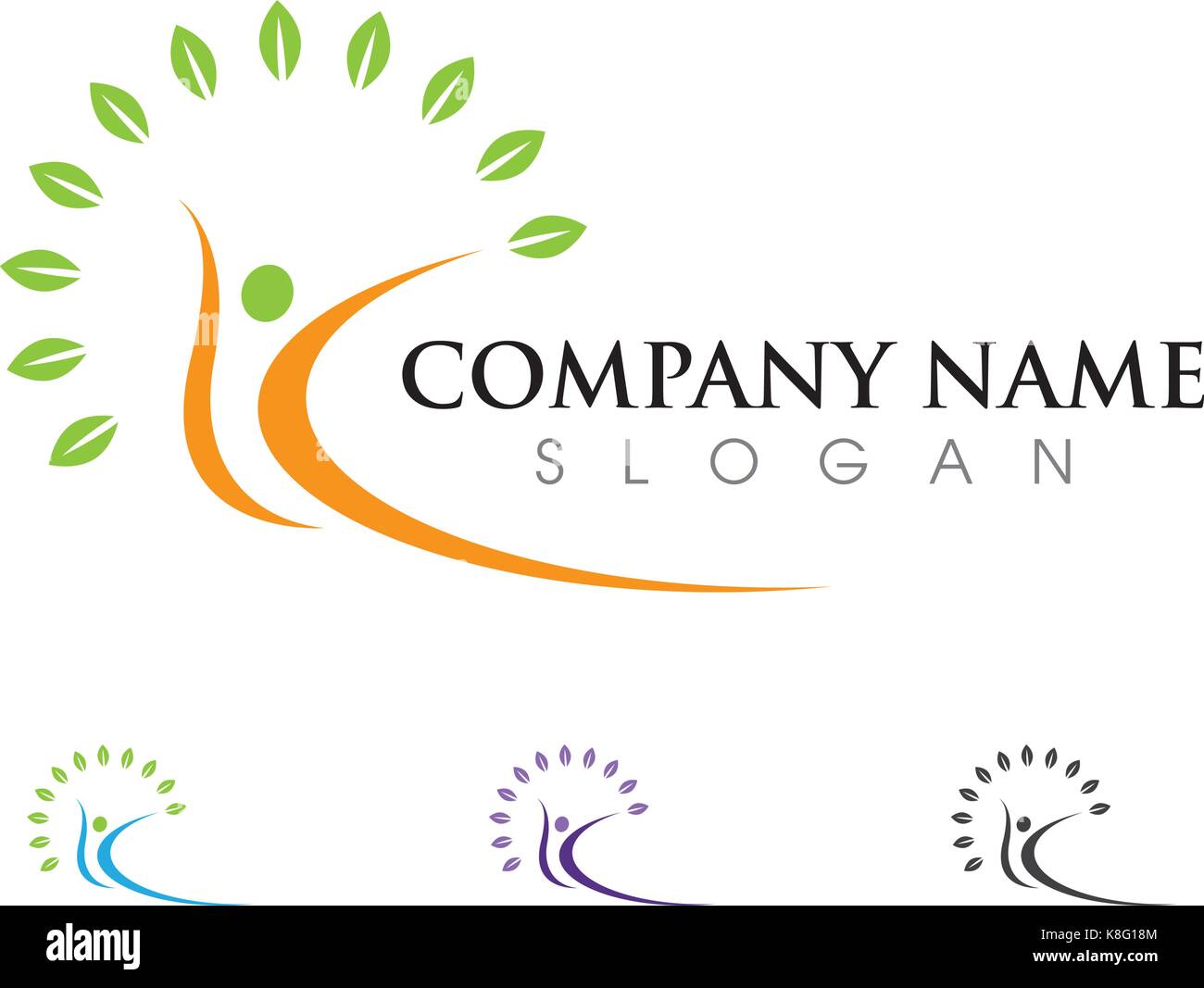 Fun people Healthy Life Logo template vector icon Stock Vector Image ...