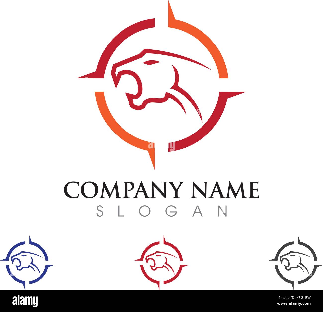 Puma Logo design vector template negative space Stock Vector Image ...