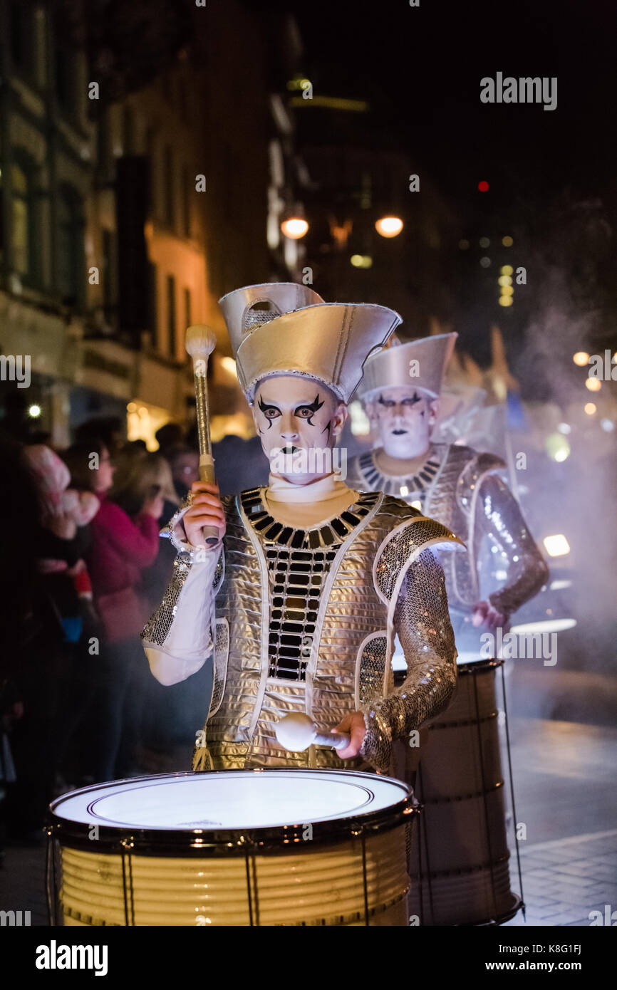 The sparks drummers drumming Stock Photo - Alamy
