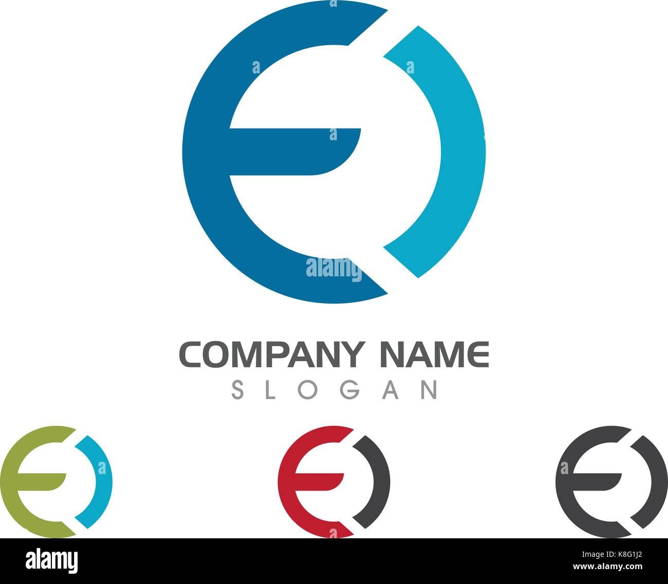 E Letter Logo Business Template Vector icon Stock Vector Image & Art ...
