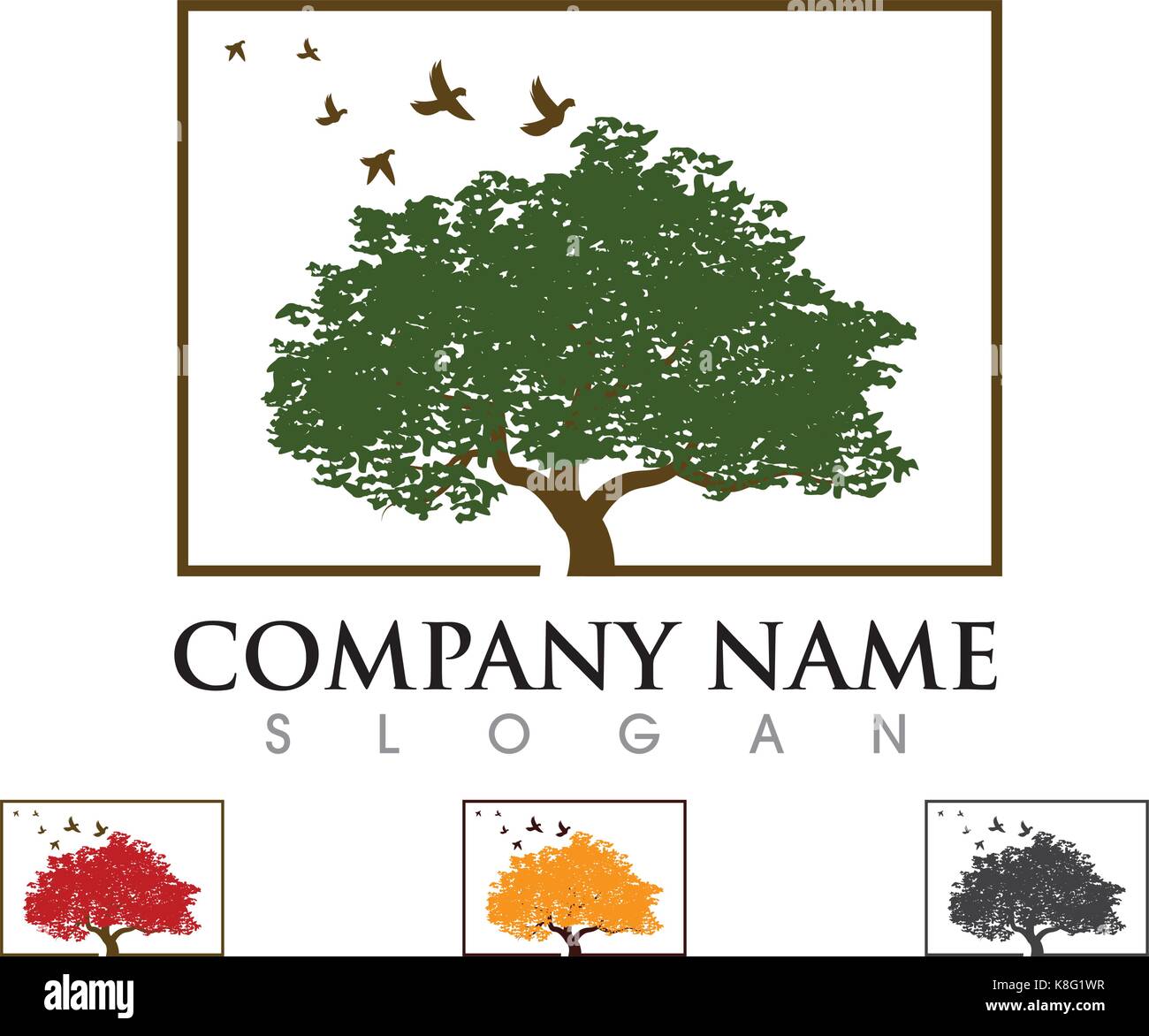 Tree icon logo template vector illustration Stock Vector Image & Art ...