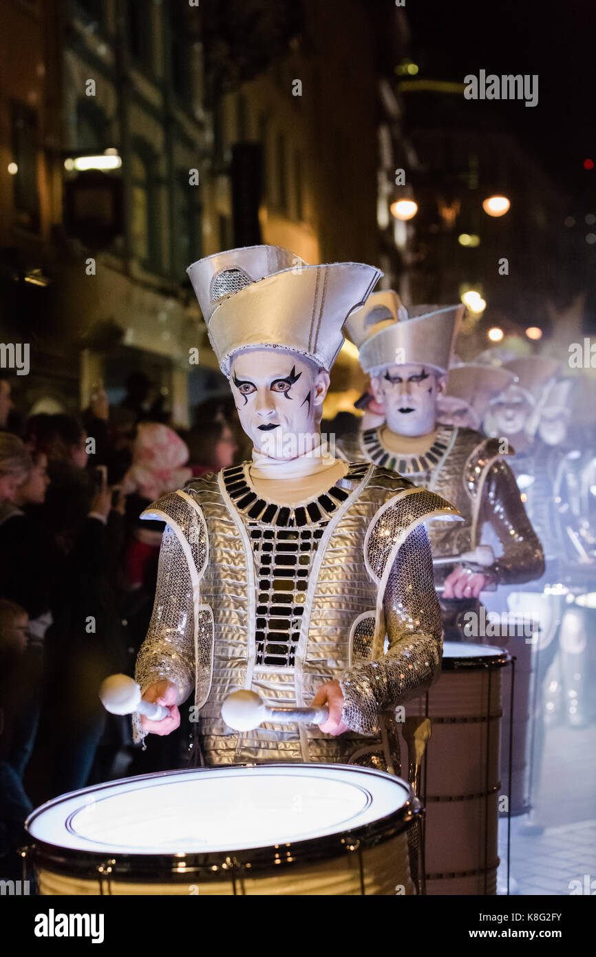 The sparks drummers drumming Stock Photo - Alamy
