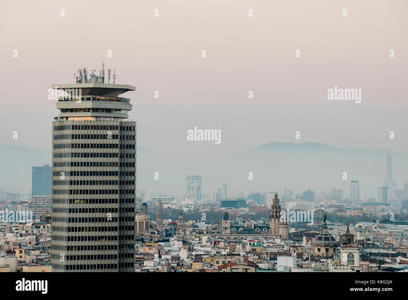 Tall modern building, Barcelona, Catalonia, Spain Stock Photo - Alamy