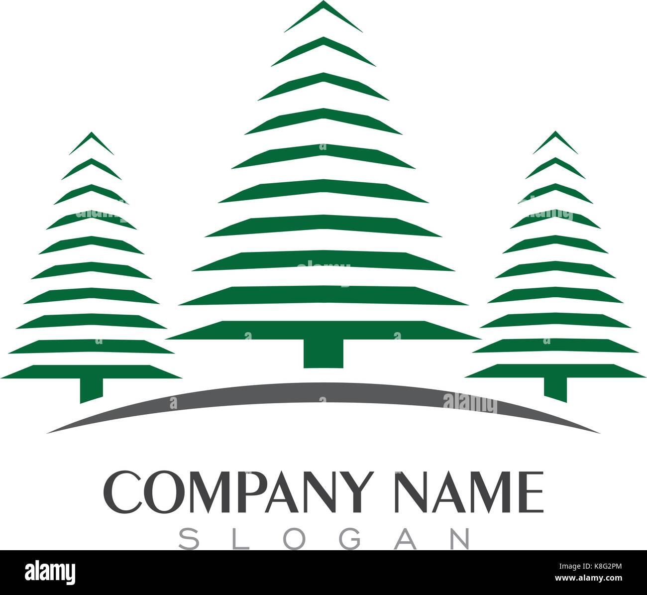 Cedar tree Logo template vector icon illustration design Stock Vector ...