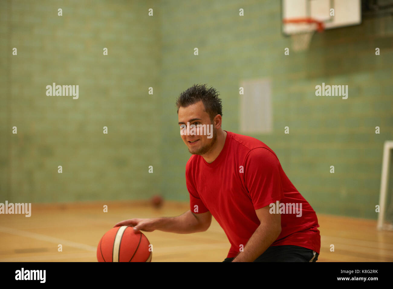 Student with basketball Stock Photo - Alamy