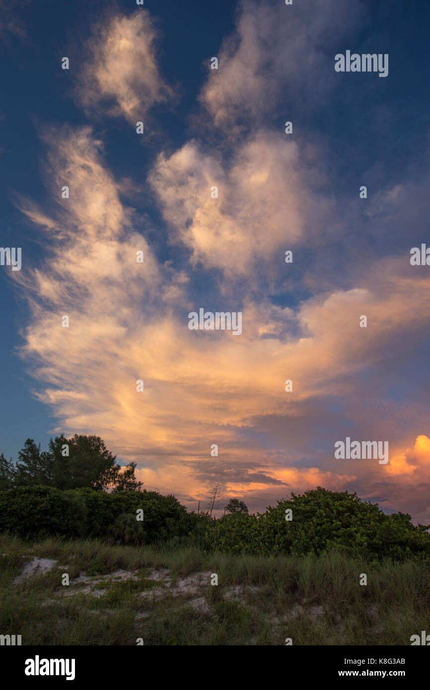 colorful sunset clouds over Venice Florida Stock Photo - Alamy
