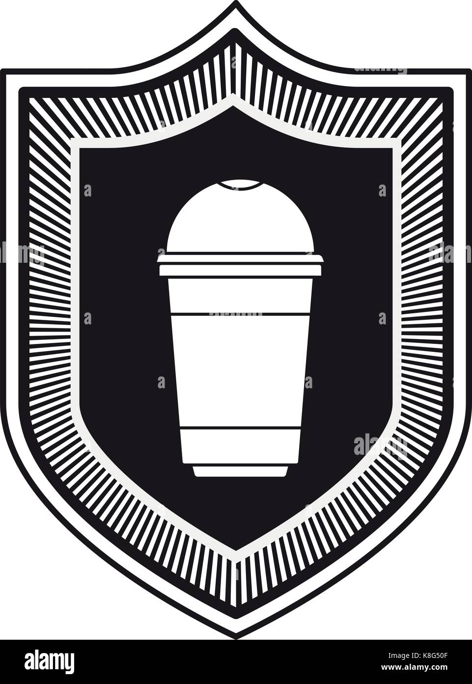 decorative logo shield of glass disposable for hot drinks black ...