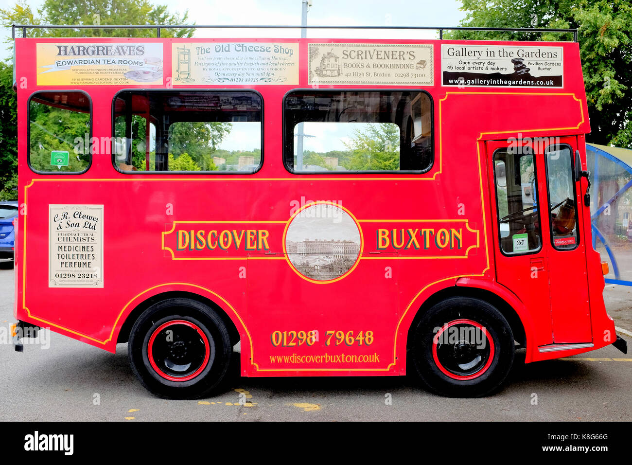 Buxton, Derbyshire, UK. August 23, 2017. A converted milk float used as ...