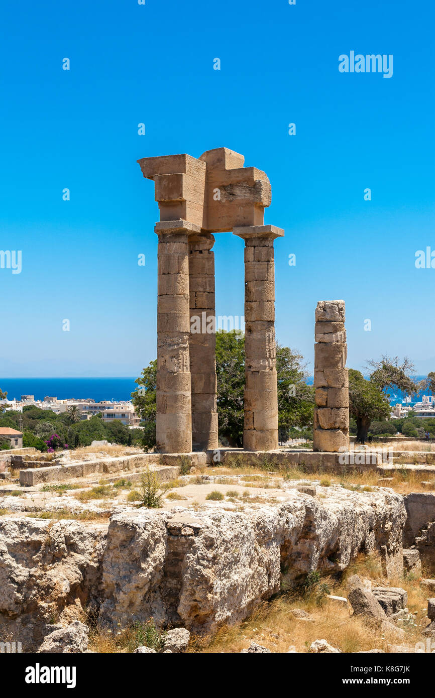 Ancient Acropolis of Rhodes on Monte Smith Stock Photo - Alamy