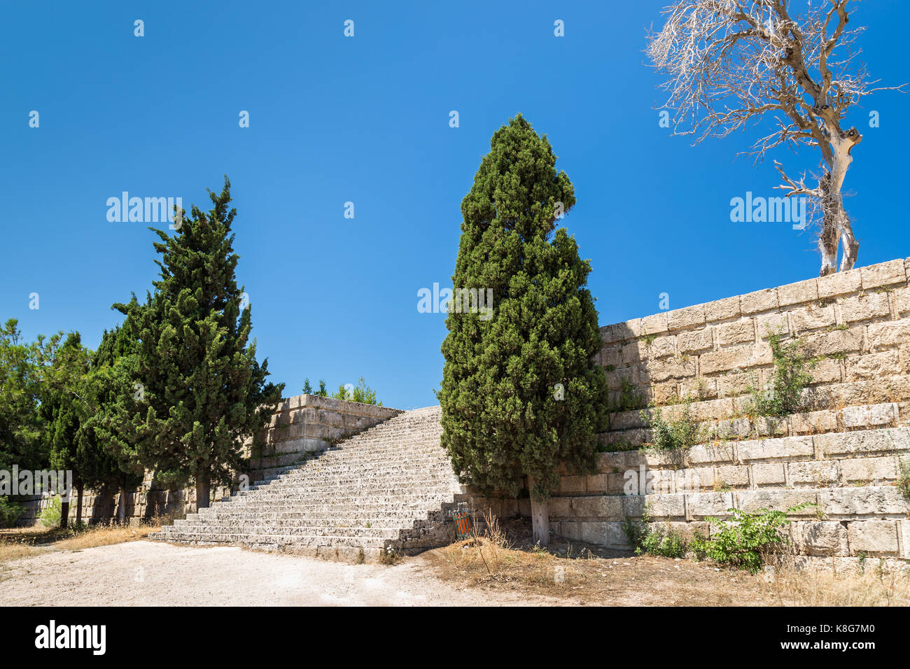 Ancient Acropolis of Rhodes on Monte Smith Stock Photo - Alamy