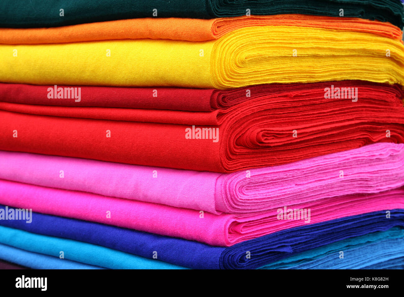 Indian fabric rolled up hi-res stock photography and images - Alamy