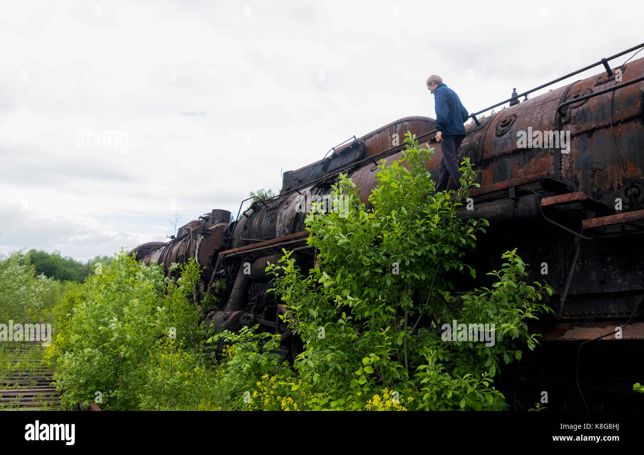 Man and sky train hi-res stock photography and images - Alamy