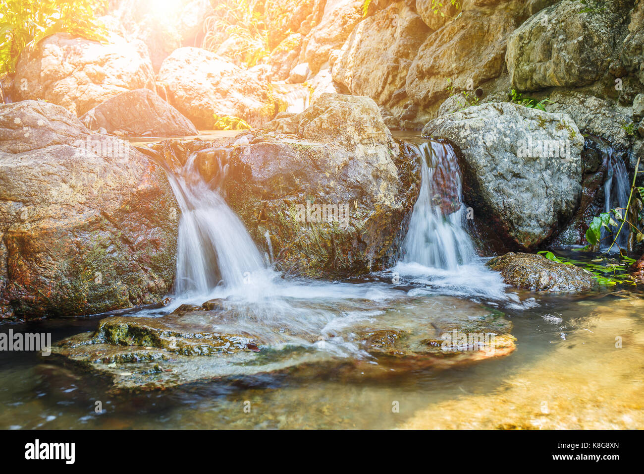 Small river in garden nature hi-res stock photography and images - Alamy