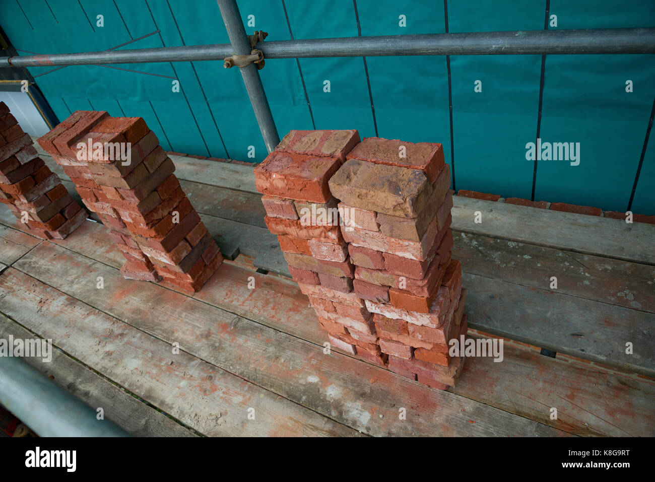 Piles of bricks ready for laying Stock Photo - Alamy