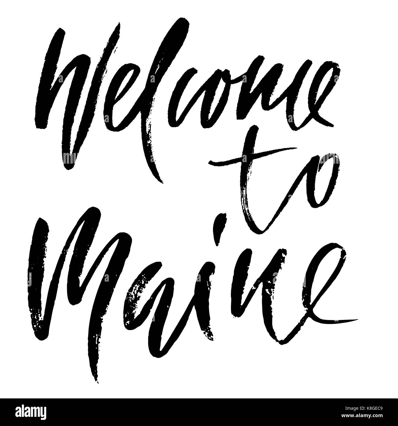 State maine lettering design Cut Out Stock Images & Pictures - Alamy