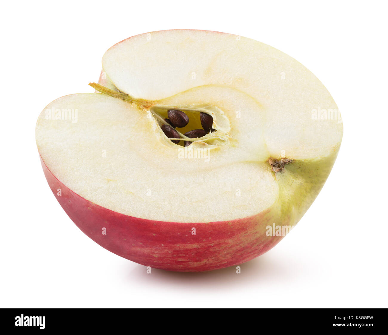 half of apple isolated on a white background Stock Photo - Alamy