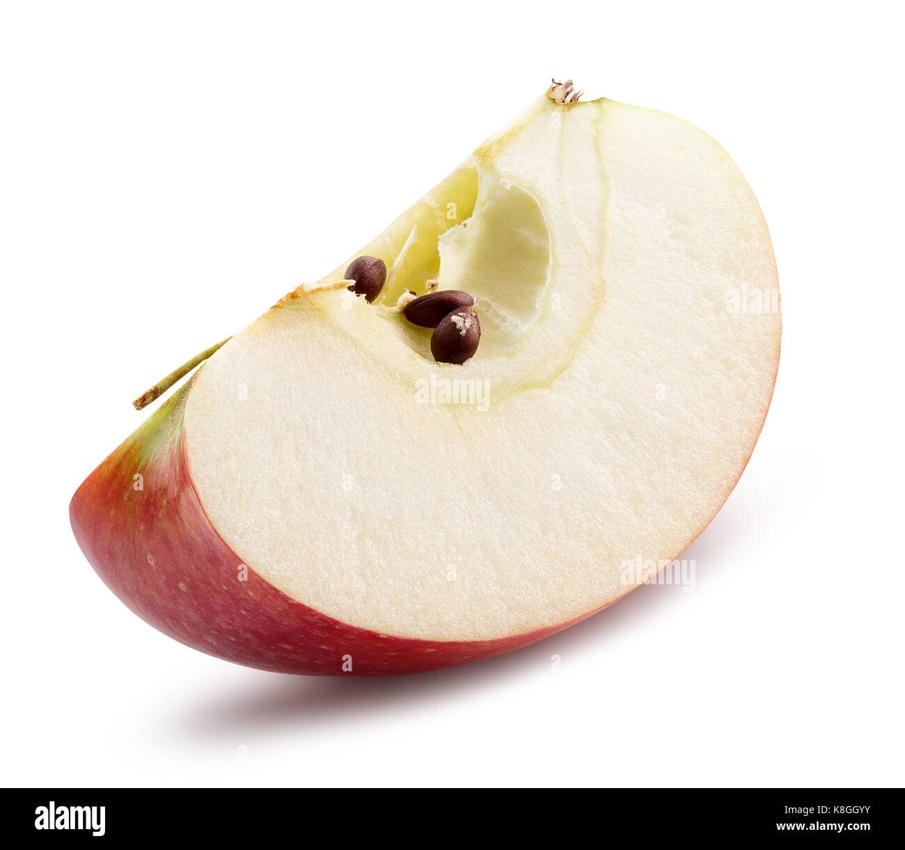 red apple slice isolated on a white background Stock Photo - Alamy