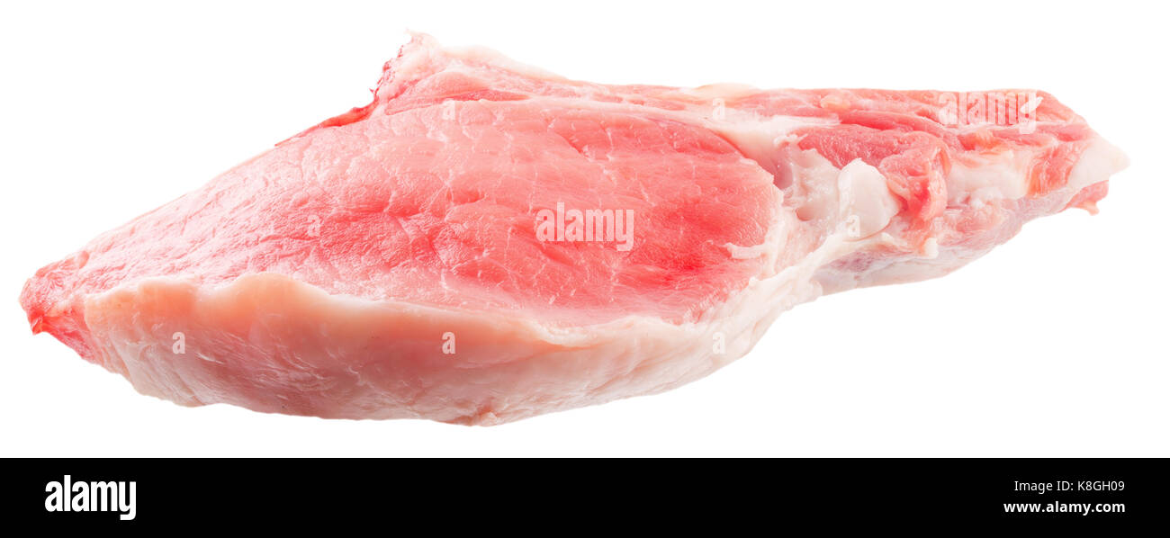 fresh meat steak with bone isolated on a white background Stock Photo ...
