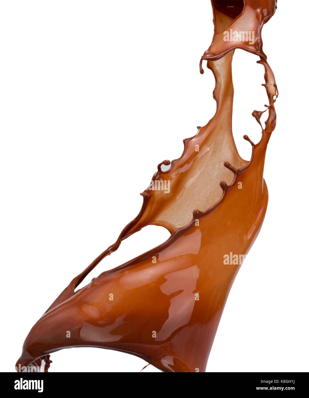 chocolate splash isolated on a white background Stock Photo - Alamy