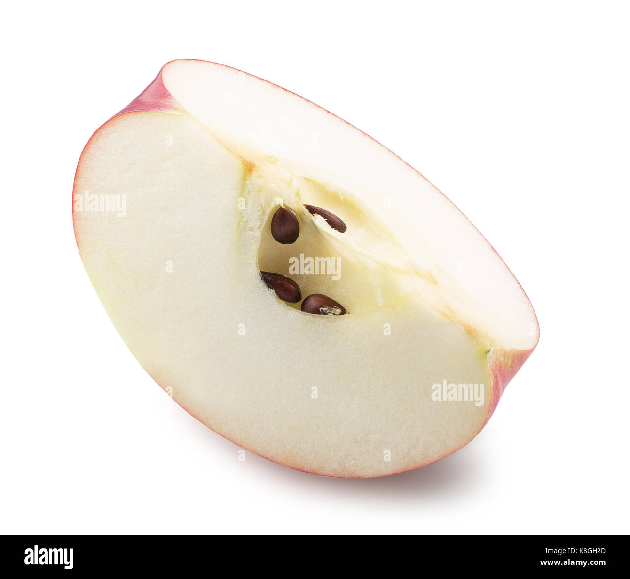 red apple slice isolated on a white background Stock Photo - Alamy