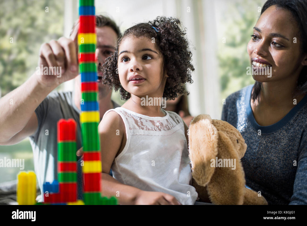 Father daughter playing building hi-res stock photography and images ...