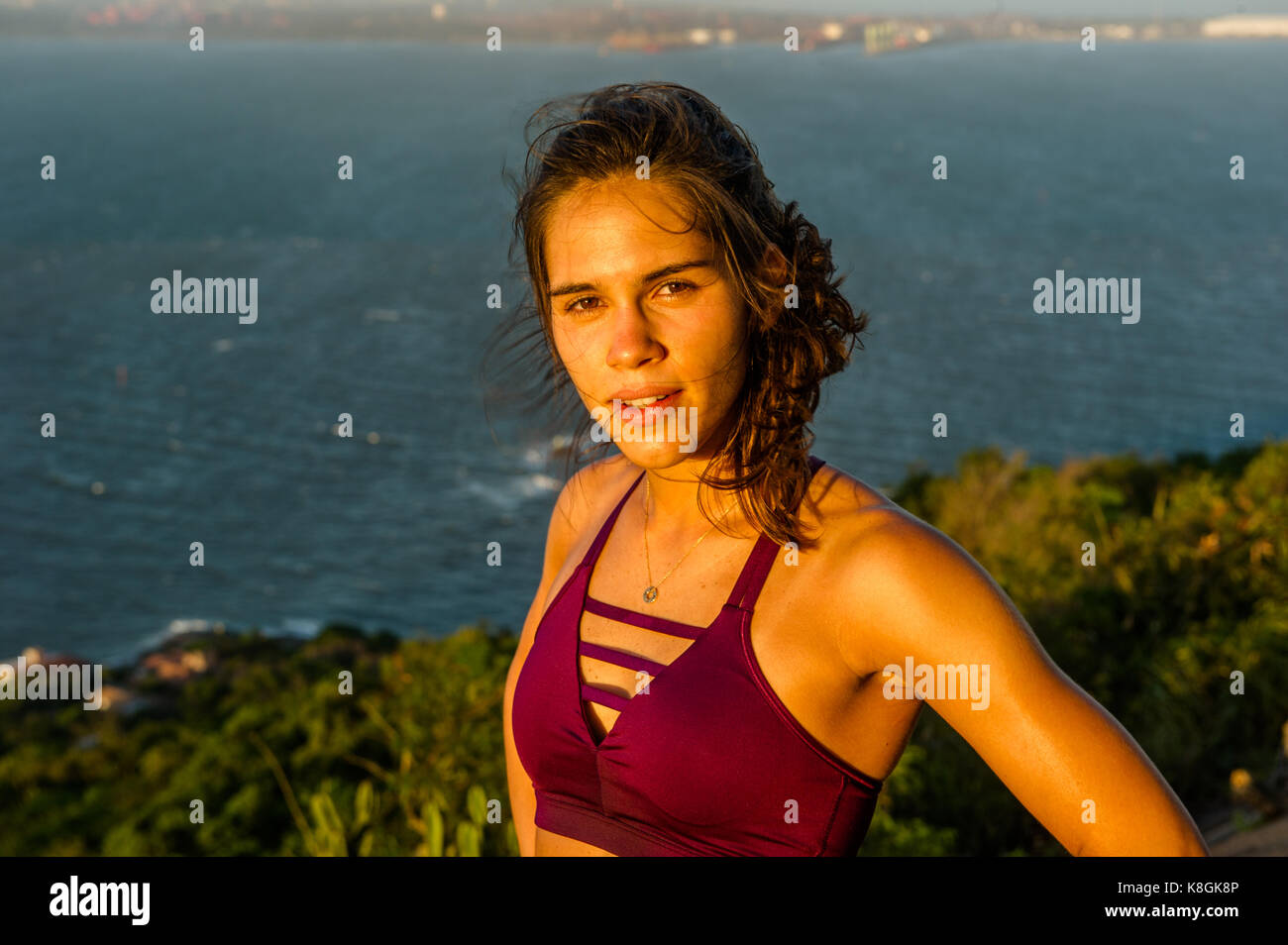Runner taking break, Rio de Janeiro, Brazil Stock Photo - Alamy