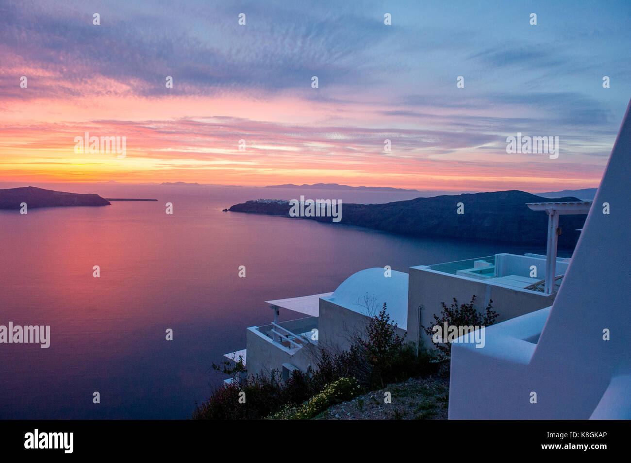Santorini sunset view hi-res stock photography and images - Alamy