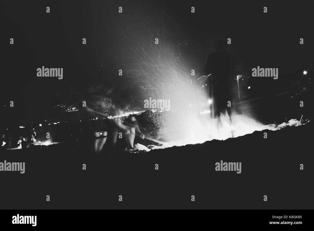 Long fire Black and White Stock Photos & Images - Alamy