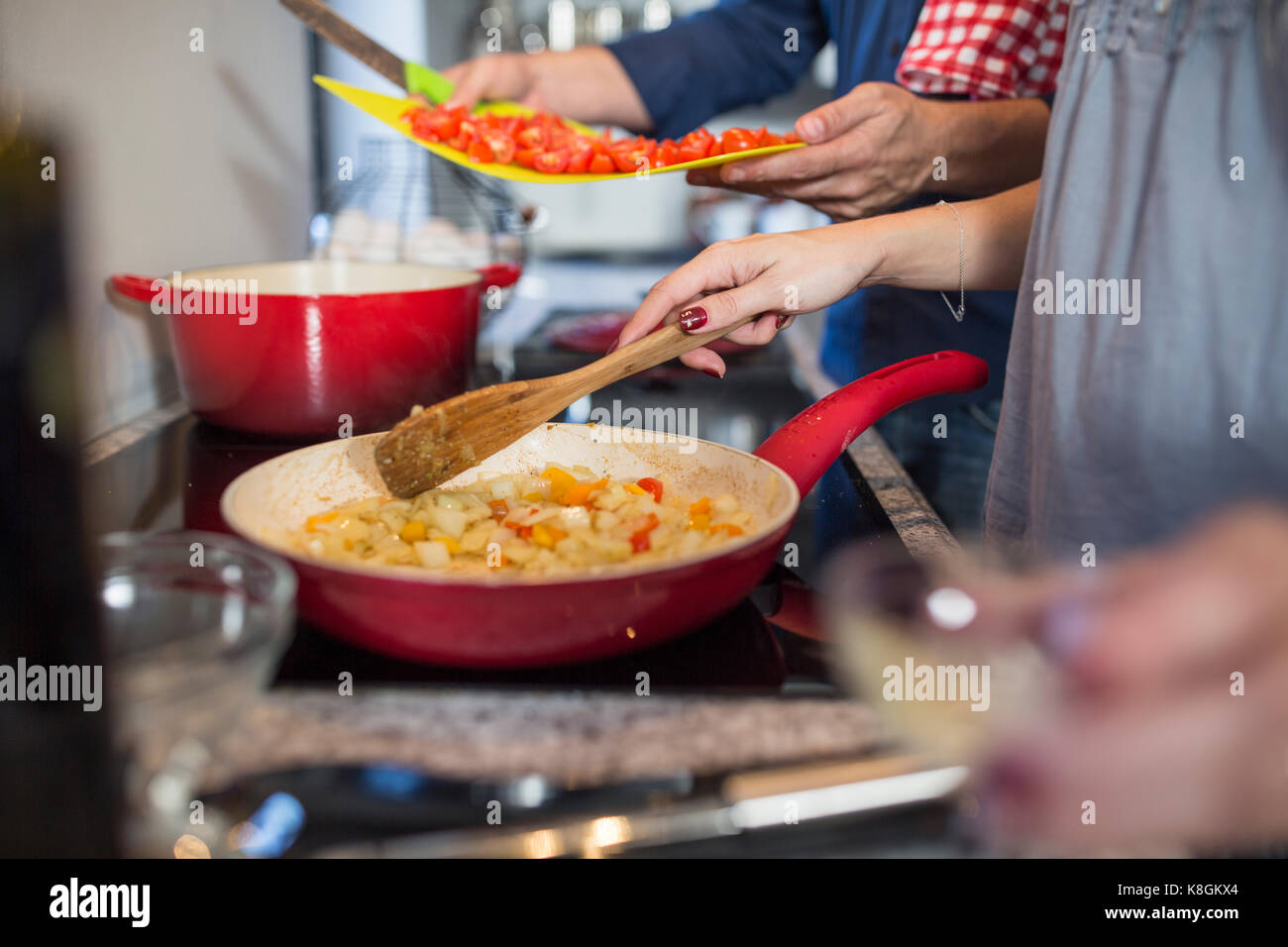 Food on stove hi-res stock photography and images - Alamy