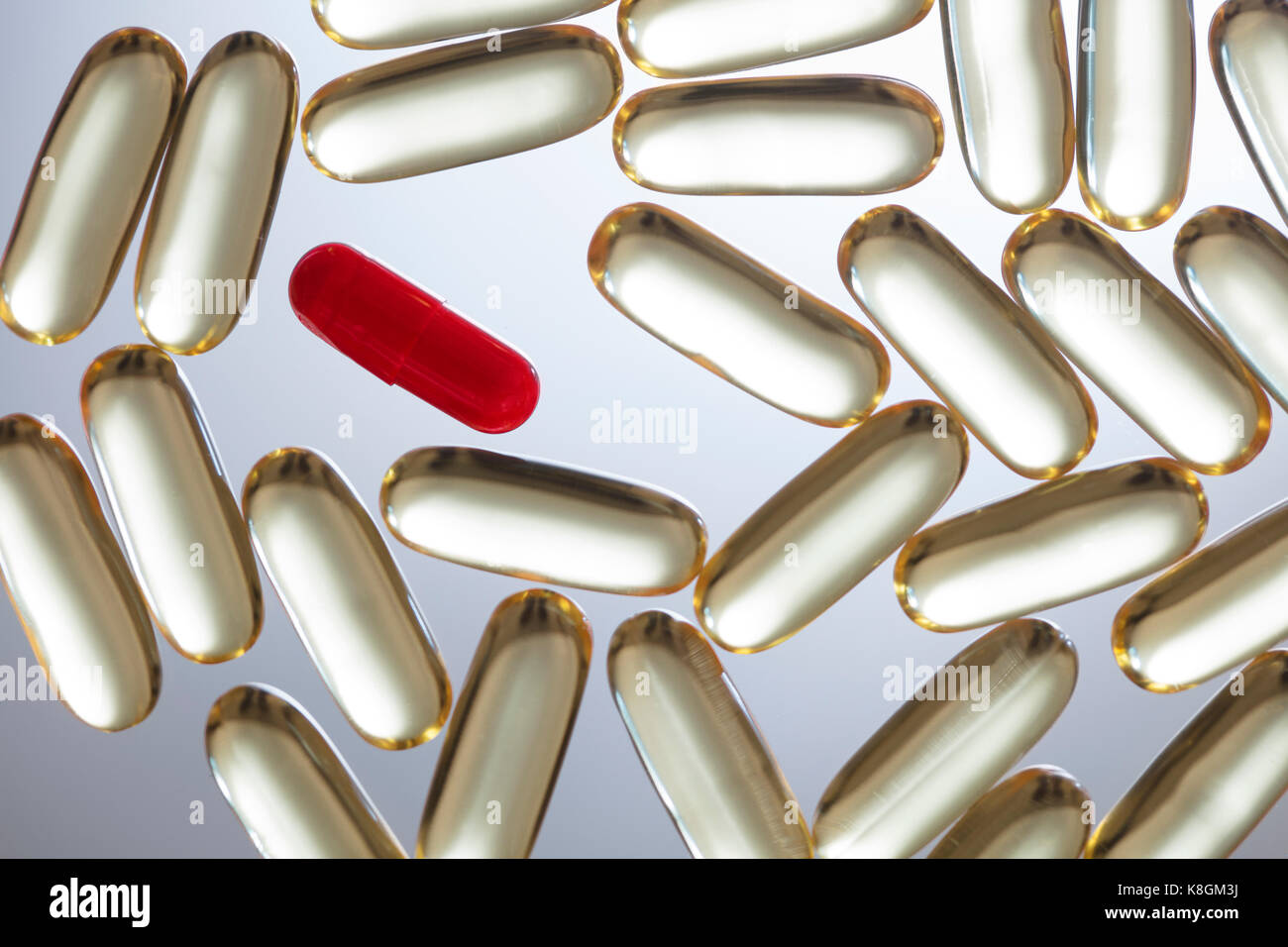 Overhead full frame view of pills Stock Photo - Alamy
