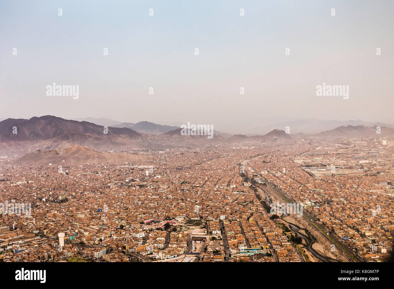 Aerial view of cityscape, Lima, Peru Stock Photo - Alamy