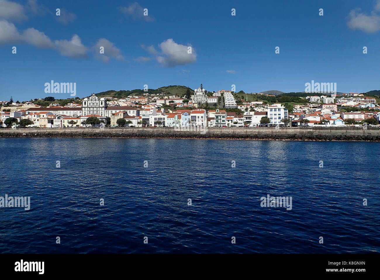 Horta Harbour Faial Island Azores Portugal Europe Stock Photo - Alamy