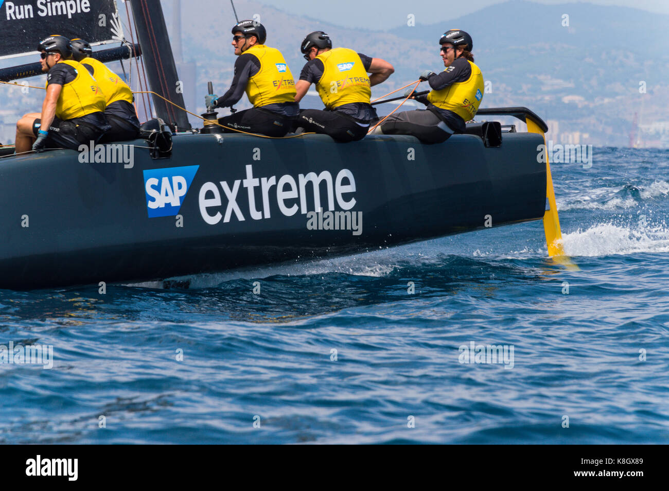 SAP extreme crew of GC 32 catamaran racing at Extreme Sailing Series ...