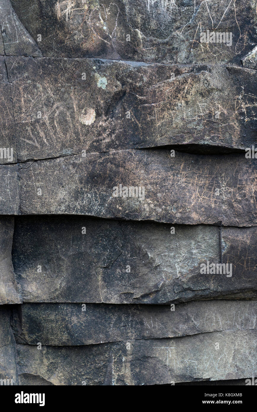 strata of volcanic rock on the island of Madeira Stock Photo - Alamy