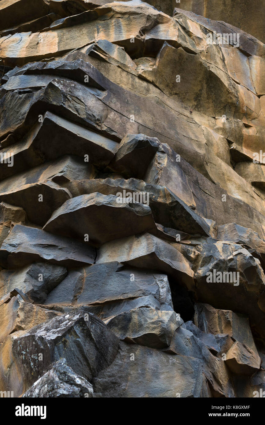 strata of volcanic rock on the island of Madeira Stock Photo - Alamy